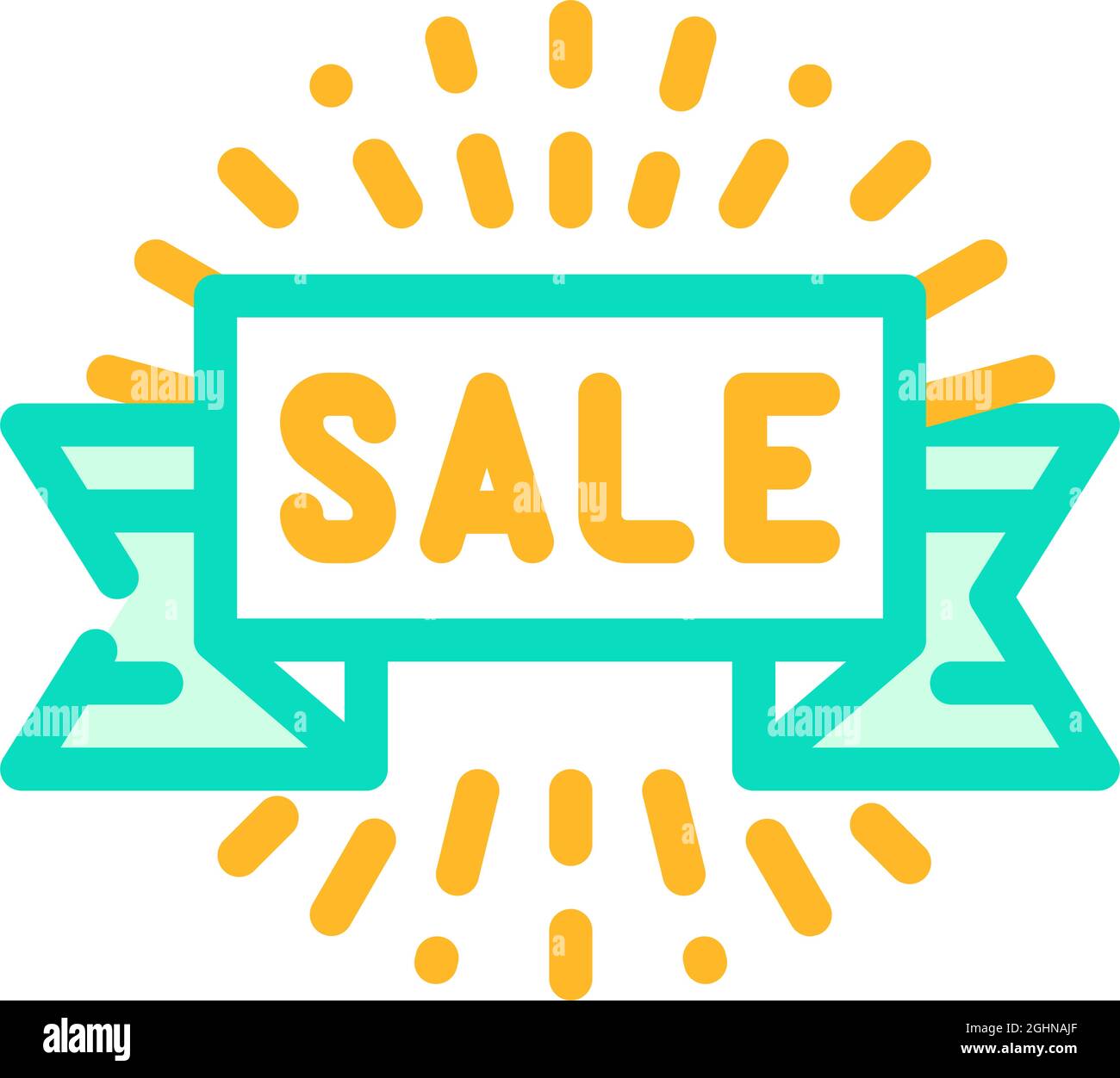 ribbon sale color icon vector illustration Stock Vector Image & Art - Alamy