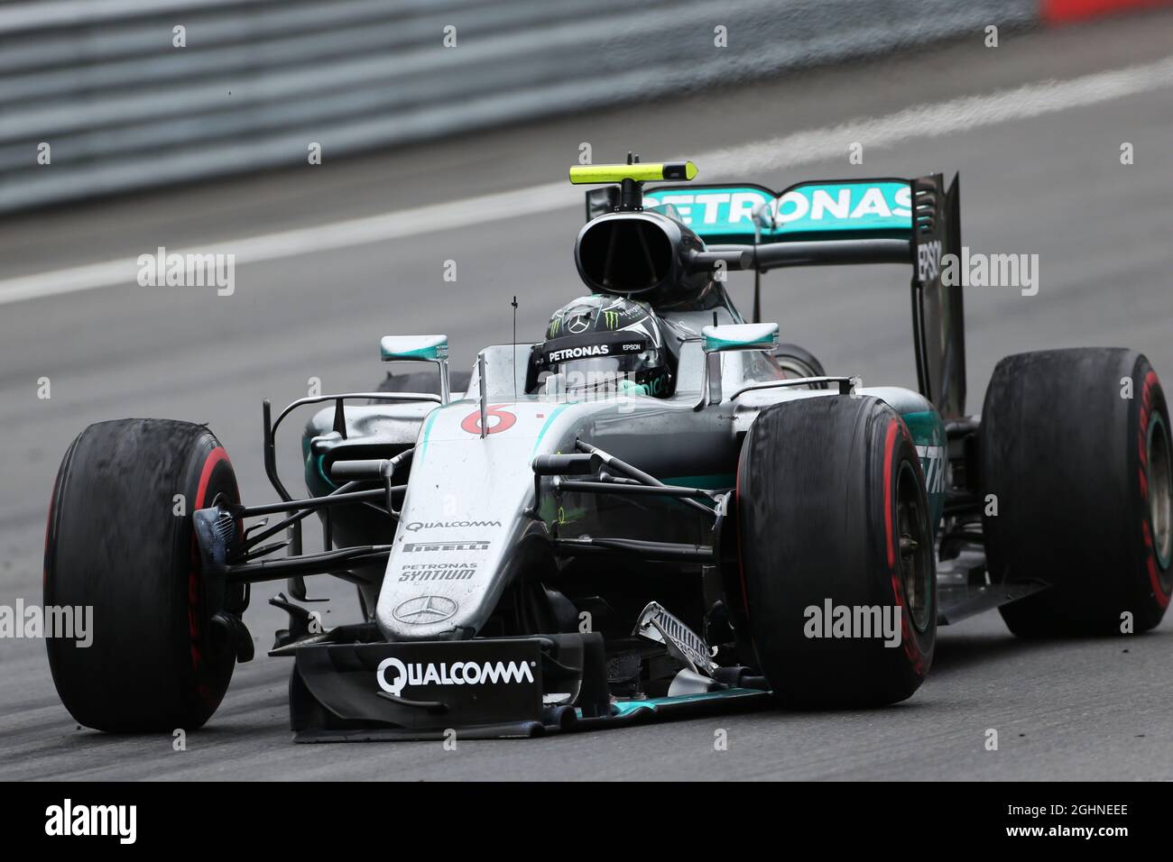 Mercedes amg f1 w07 hybrid front wing detail hi-res stock photography ...