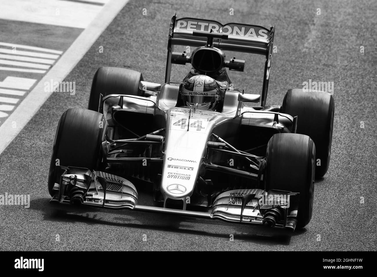 Mercedes amg f1 w07 hybrid of lewis hamilton Black and White Stock ...