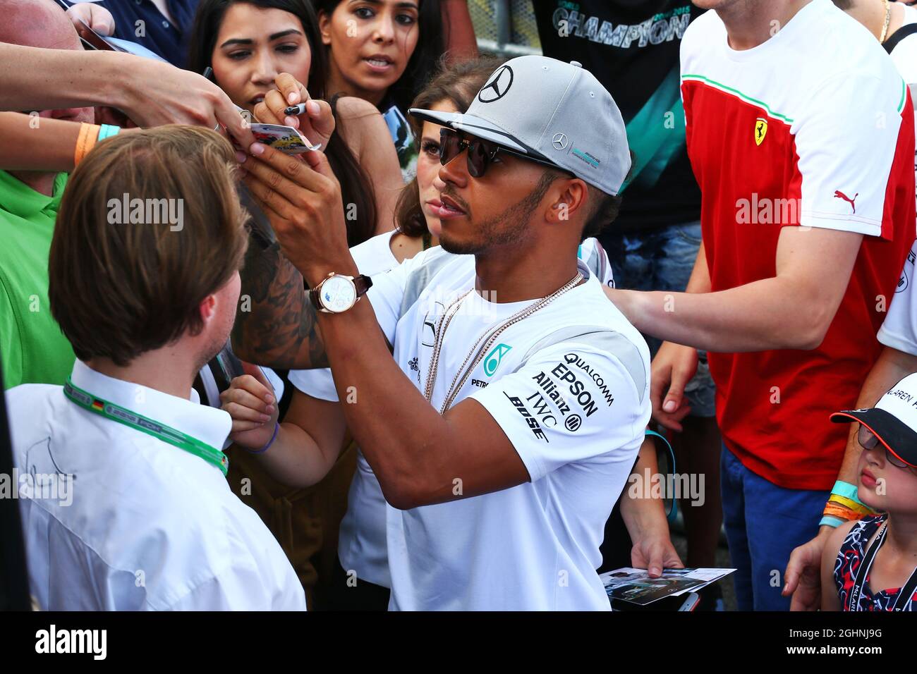 Mercedes amg f1 fans banner hi-res stock photography and images - Alamy