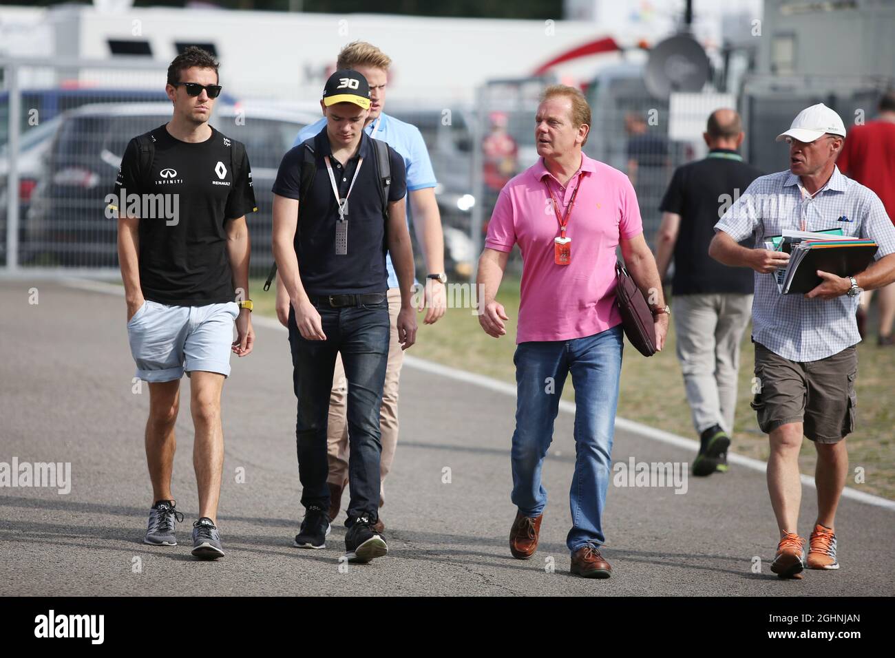 Renault sport f1 team his father jonathan palmer hi-res stock ...