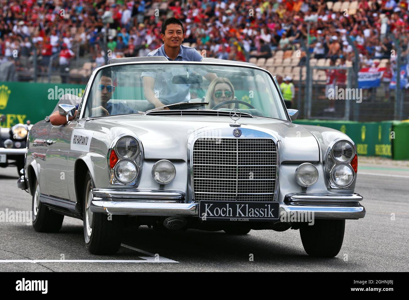 Rio Haryanto (IDN) Manor Racing on the drivers parade. 31.07.2016 ...