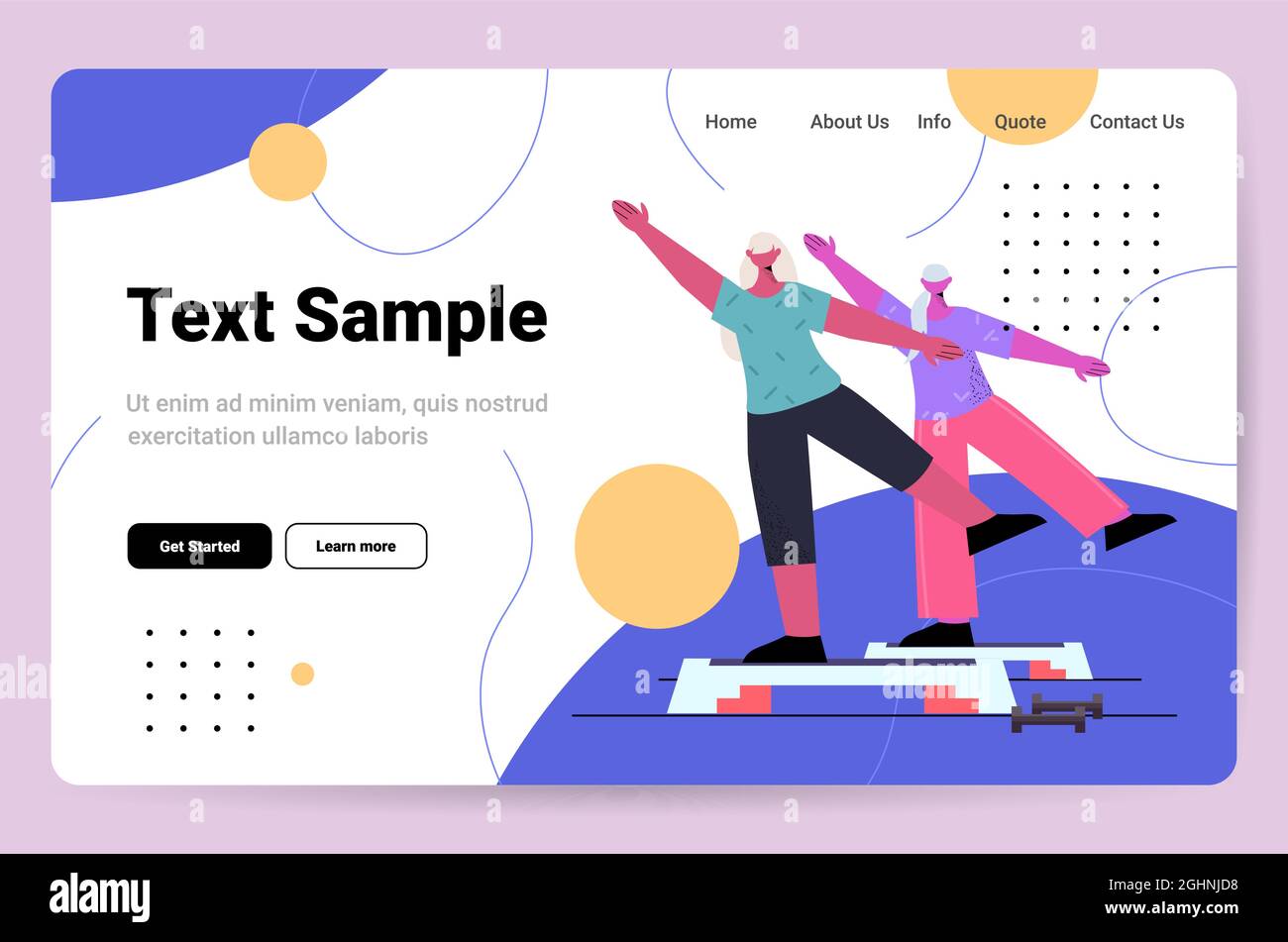 Woman step gym stepper Stock Vector Images - Alamy