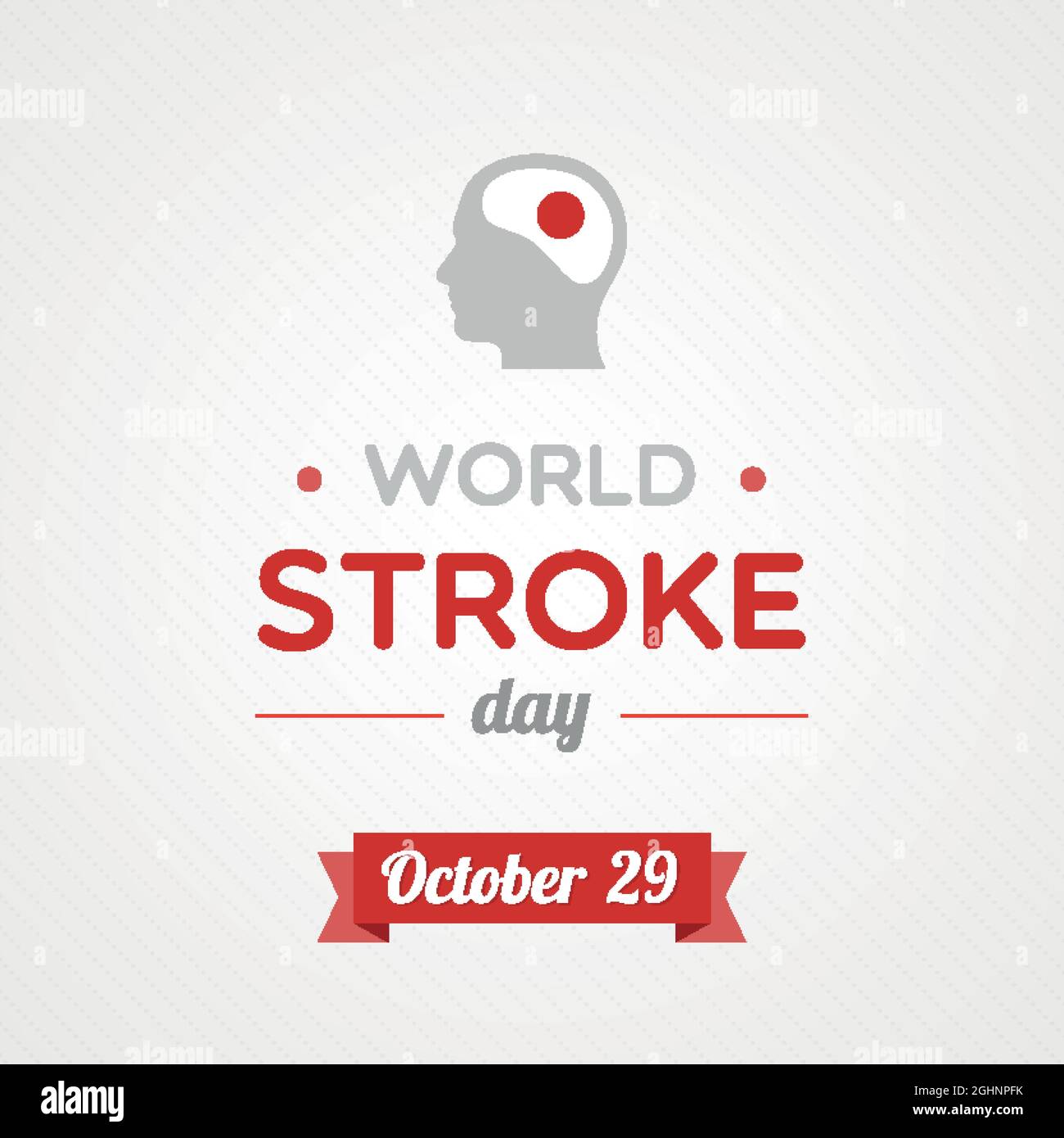 World Stroke Day. Head man icon. Vector illustration, flat design Stock ...