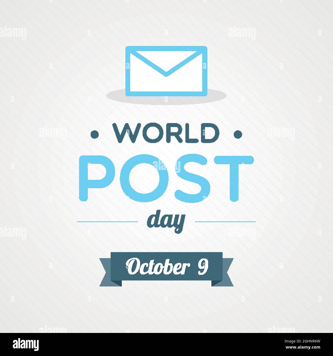 World Post Day. October 9. Envelope icon. Vector illustration, flat ...