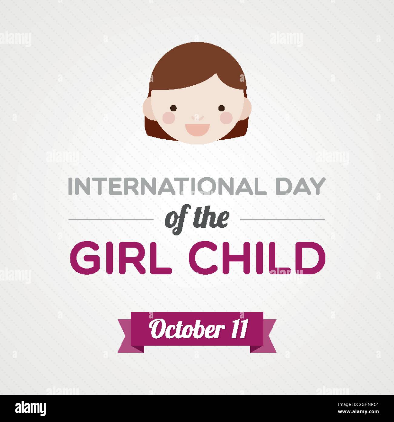 International Day of the Girl Child. October. Vector illustration, flat ...