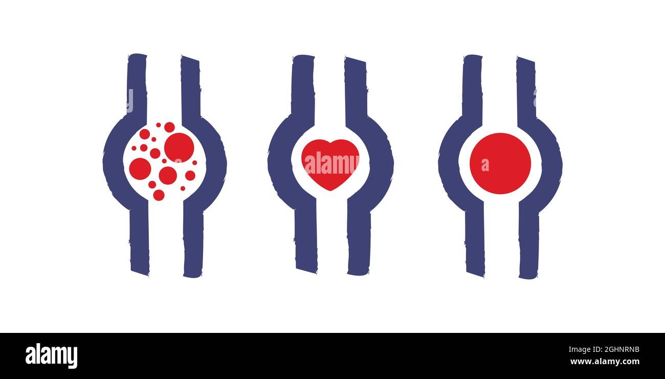 Thrombosis symbols. Icon set. Vector illustration, flat design Stock ...