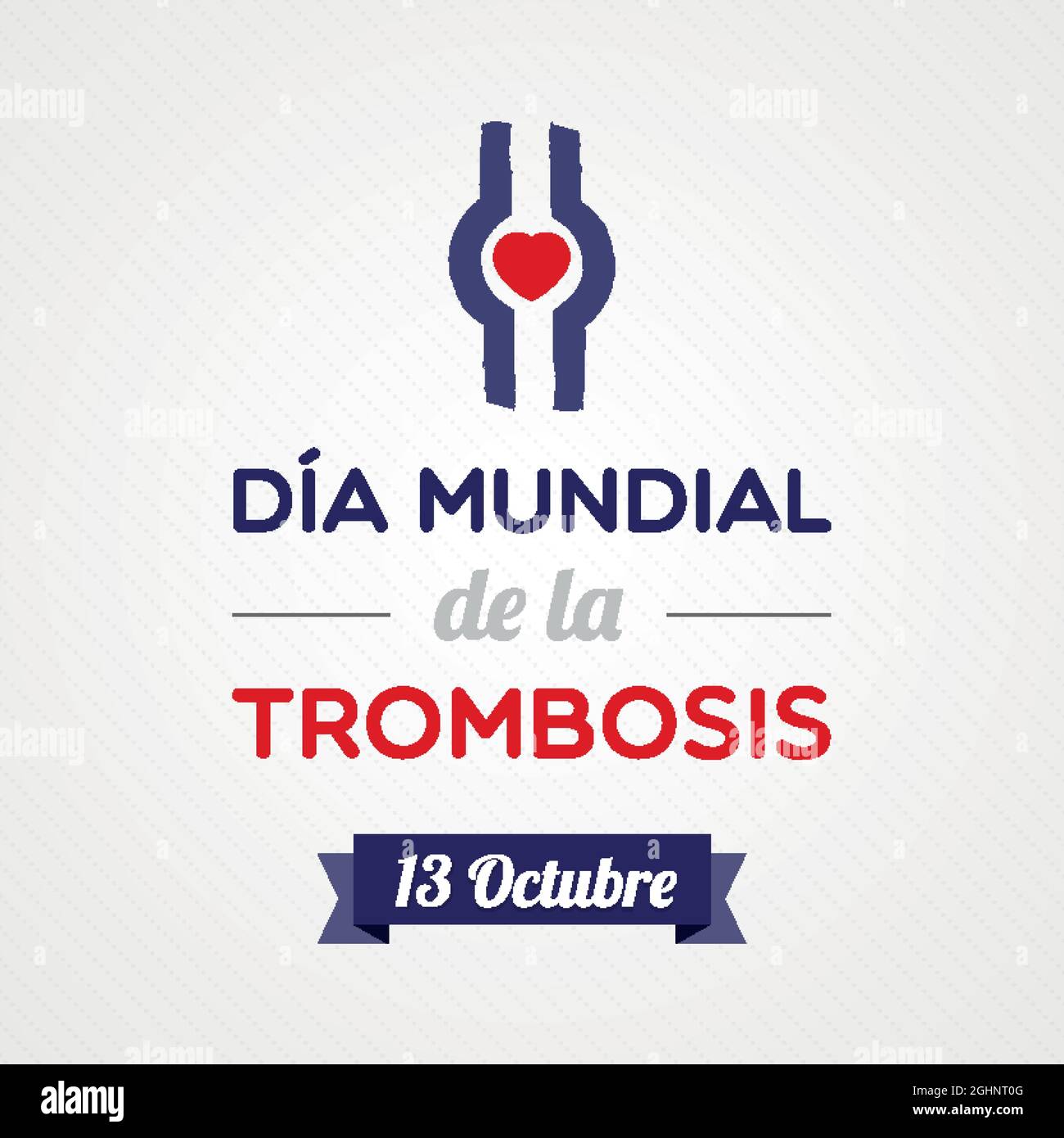 World Thrombosis Day. Thrombus symbol. Spanish. October. Vector ...