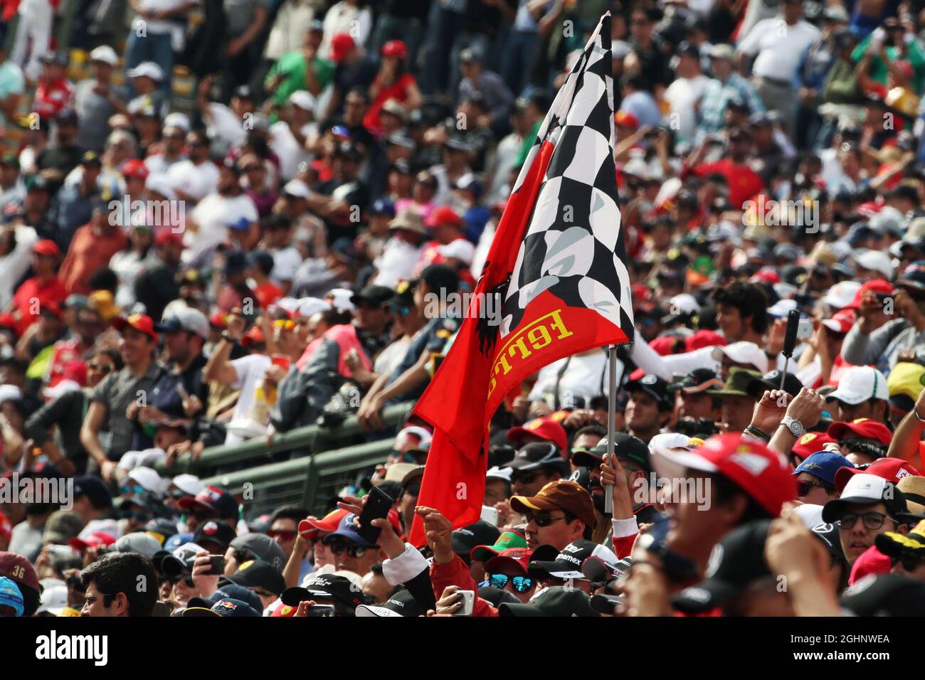 Ferrari flag with fans in the grandstand. 30.10.2016. Formula 1 World ...