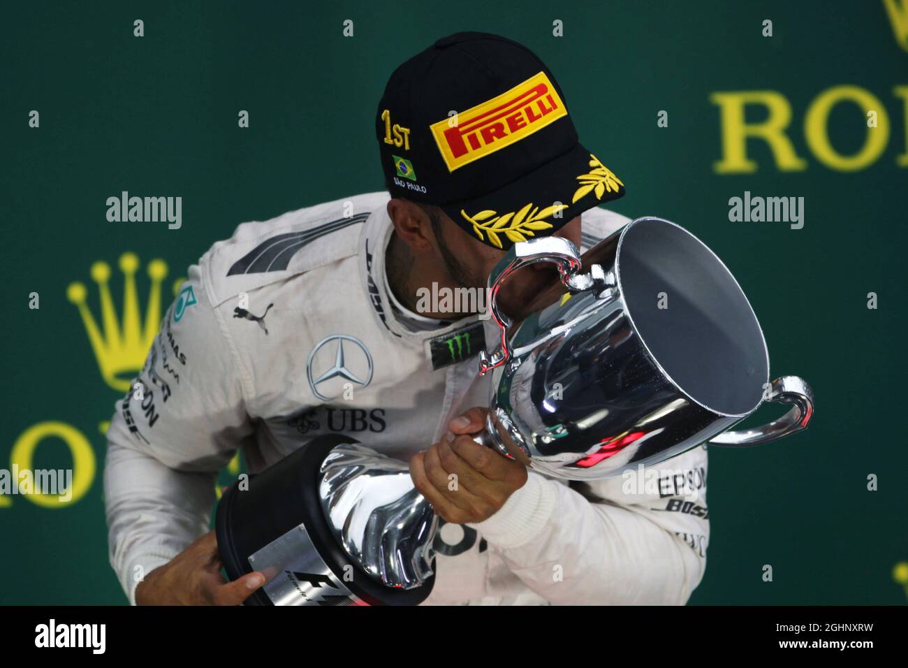 Lewis hamilton interlagos podium hi-res stock photography and images ...