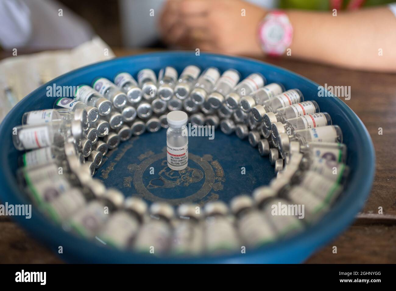 Dhaka, Dhaka, Bangladesh. 7th Sep, 2021. Vials of Sinopharm Covid-19 ...