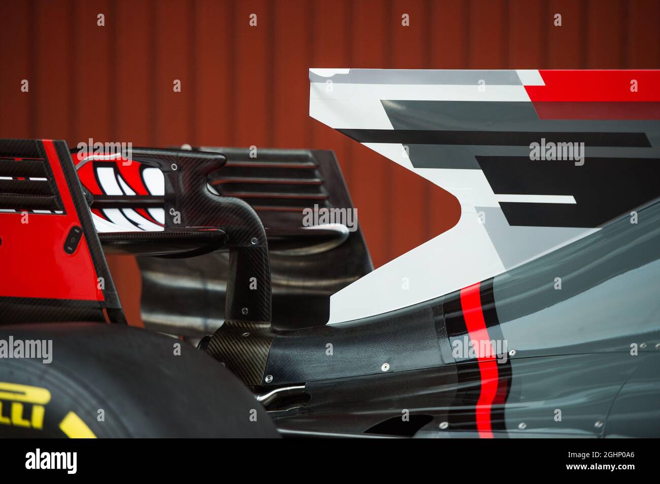 Haas VF-17 engine cover. 27.02.2017. Formula One Testing, Day One ...