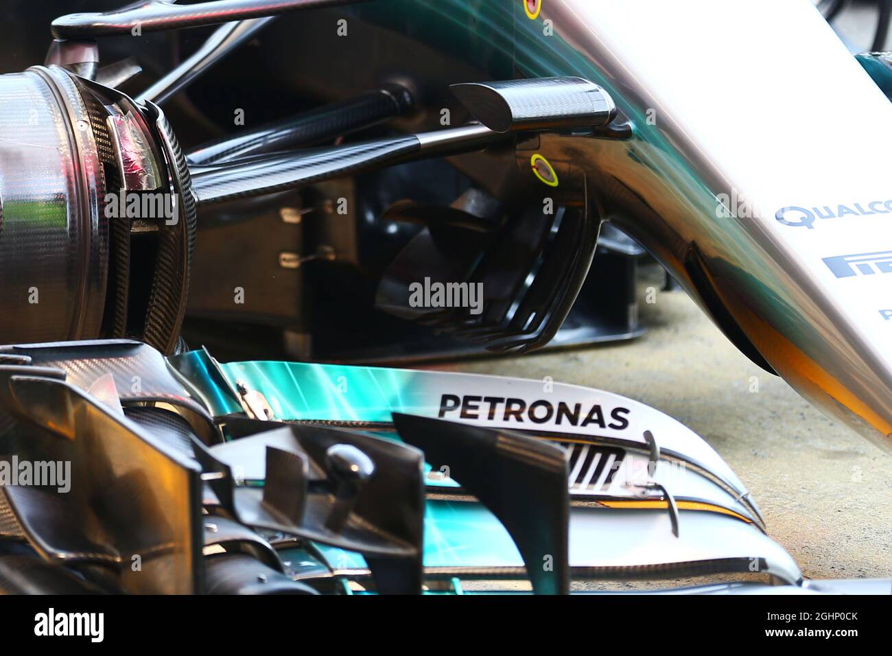 Mercedes amg f1 w08 front suspension detail hi-res stock photography ...