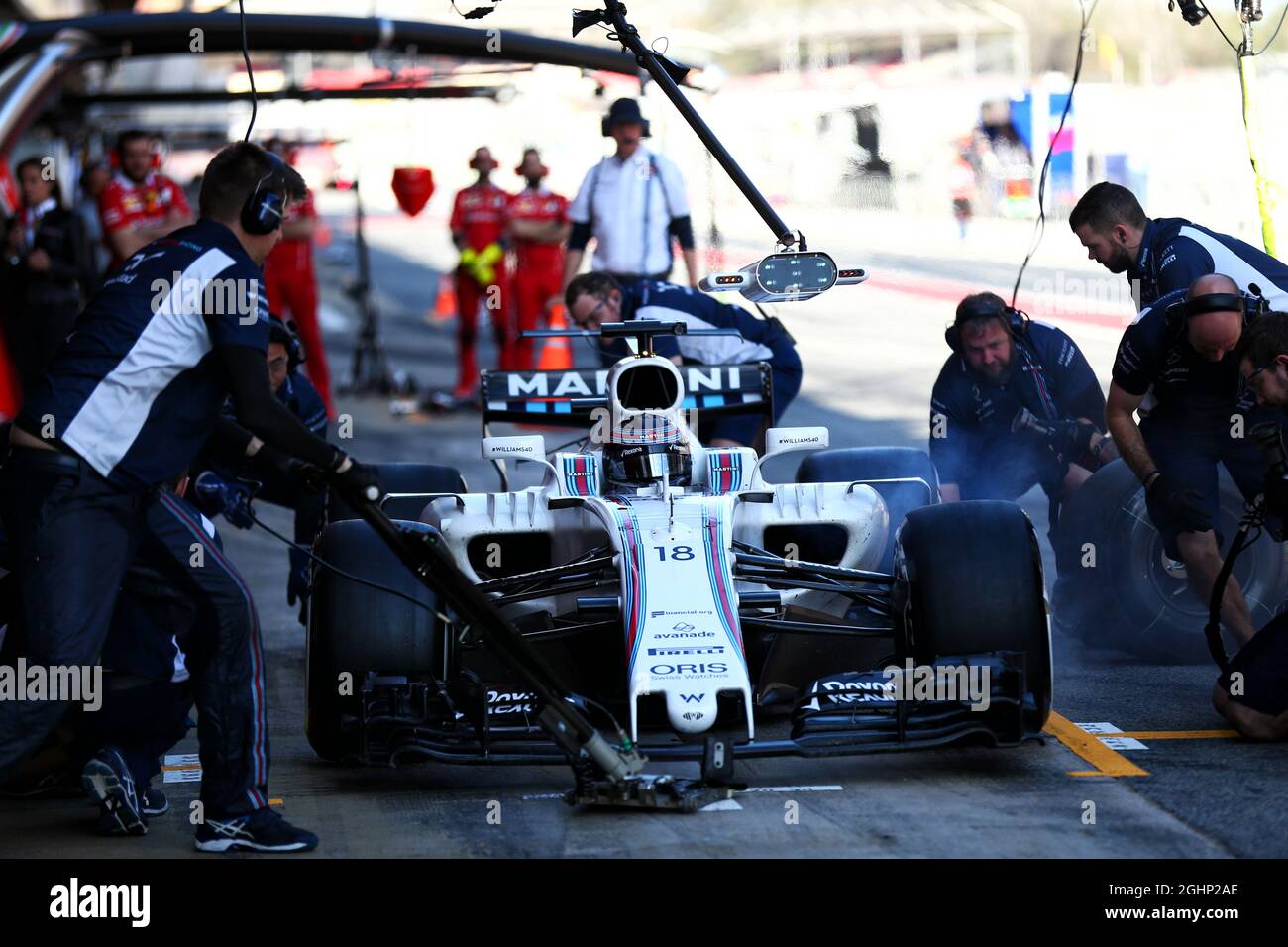 Williams practices a pit stop hi-res stock photography and images - Alamy