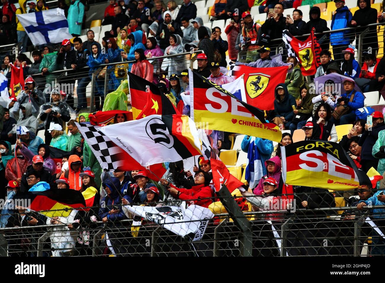 Ferrari flags fans in grandstand hi-res stock photography and images ...