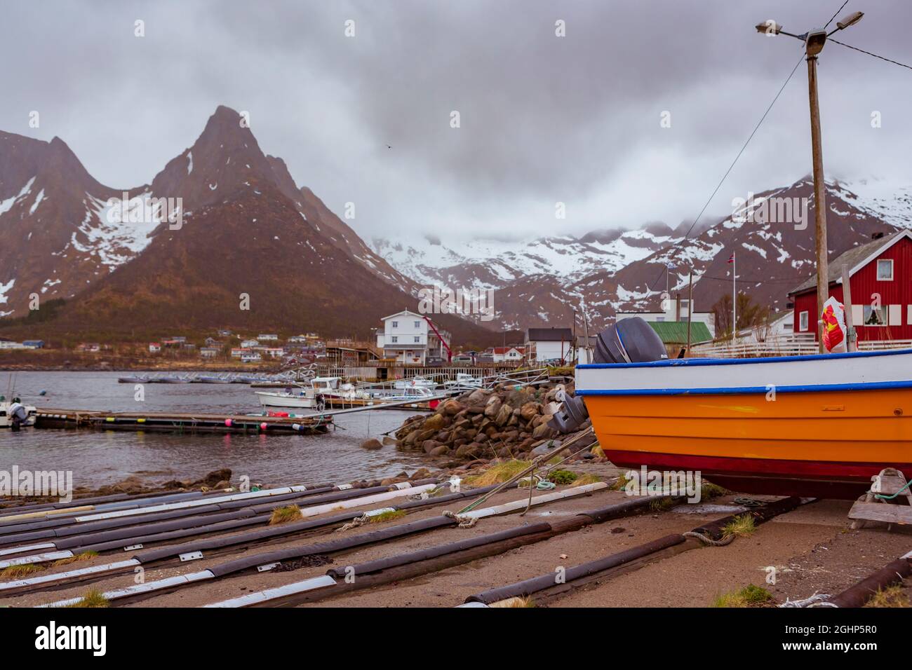 The Mefjordvaer village of Senja Island beyond the Polar Circle in ...