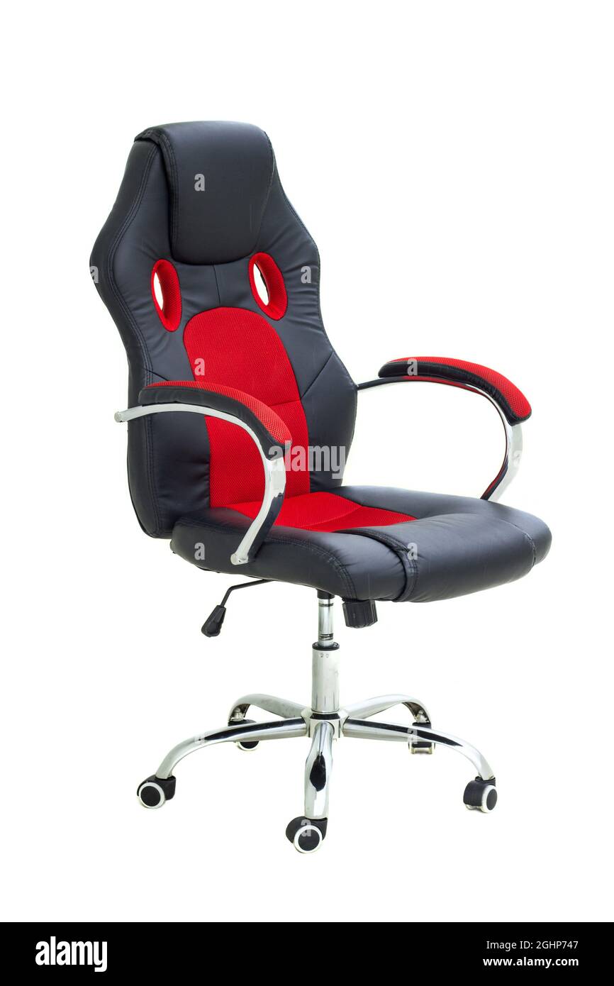 Design office chairs isolated on white background Stock Photo - Alamy