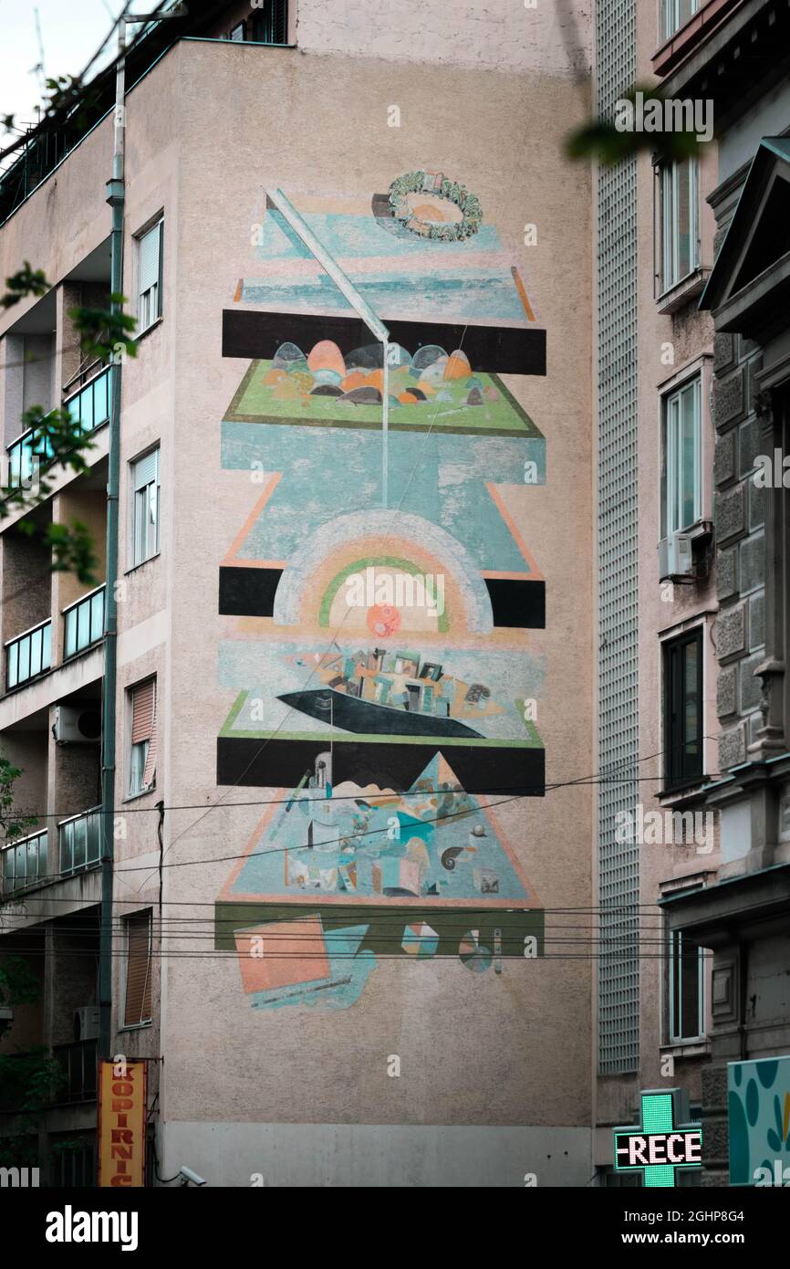 Big art graffiti on a city street wall Stock Photo - Alamy