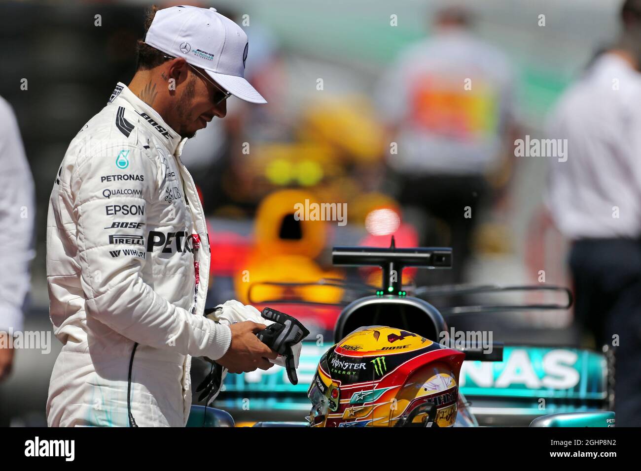 Mercedes amg f1 w08 de lewis hamilton hi-res stock photography and ...