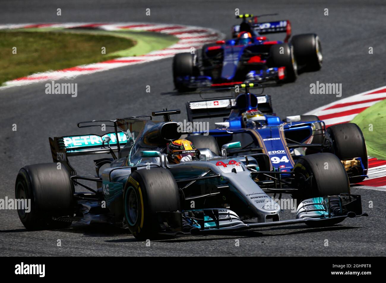 Mercedes amg f1 w08 de lewis hamilton hi-res stock photography and ...