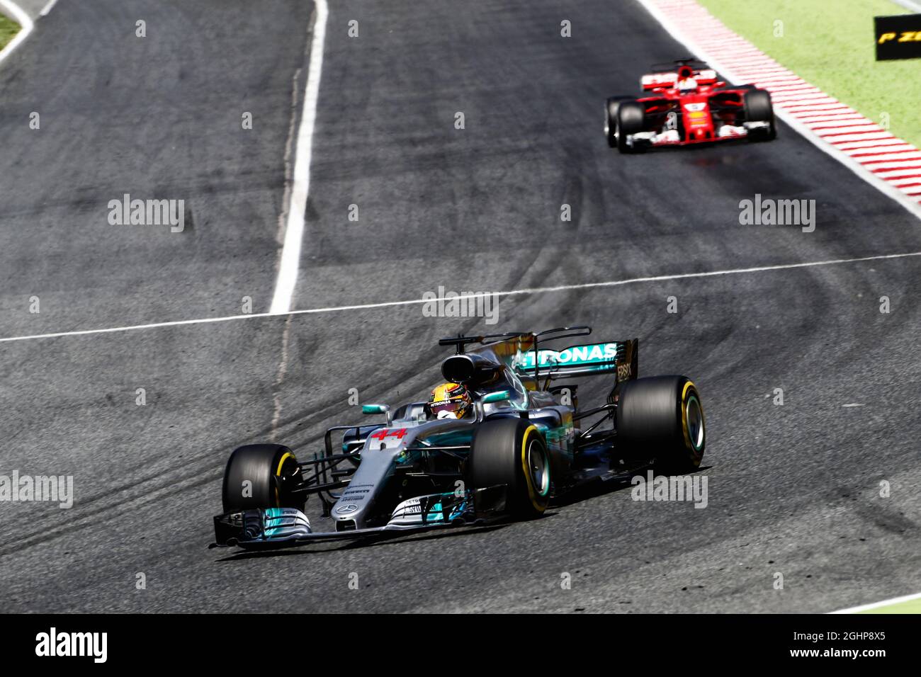 Mercedes amg f1 w08 de lewis hamilton hi-res stock photography and ...