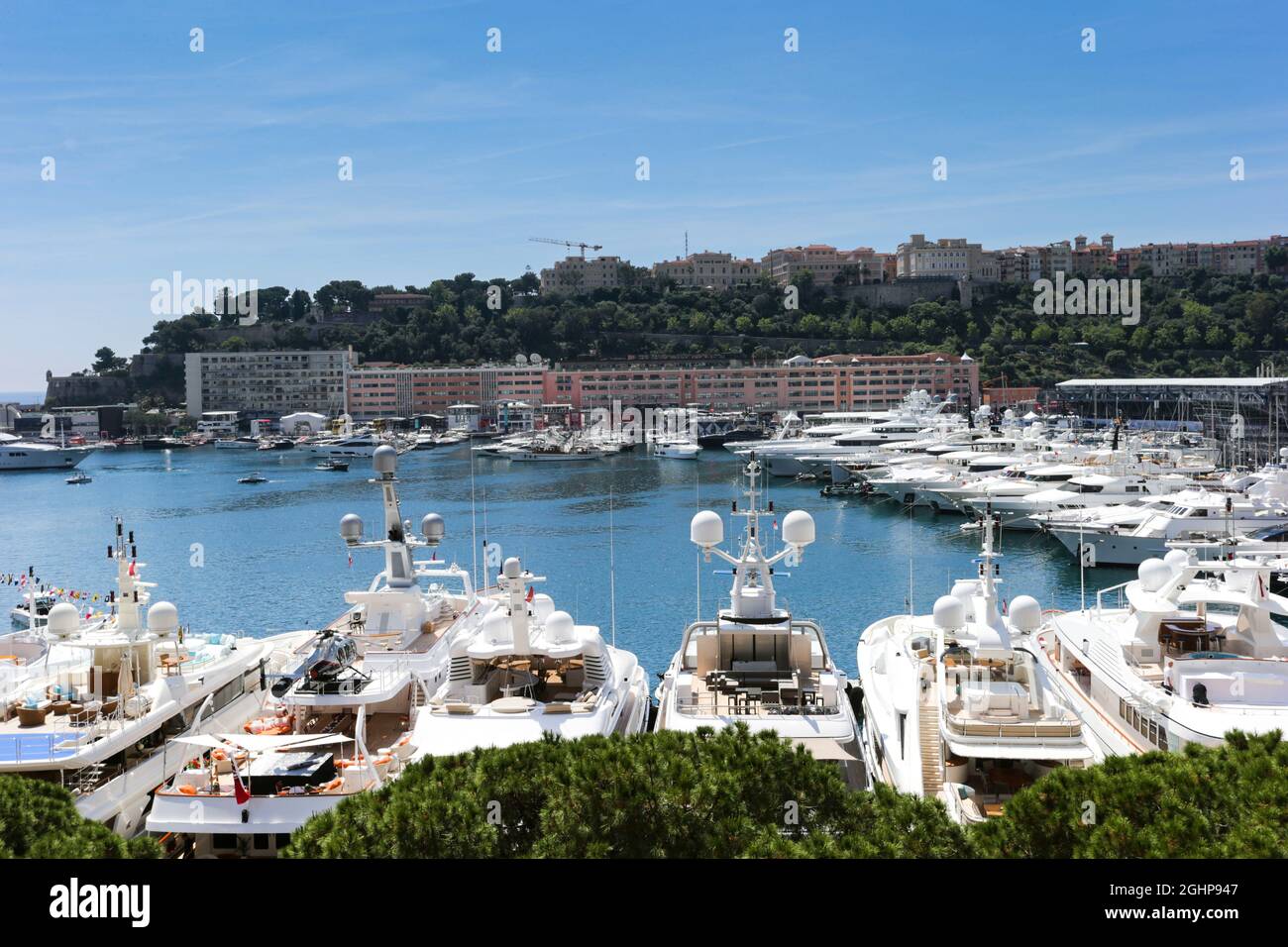 Boats in the scenic Monaco Harbour. 24.05.2017. Formula 1 World ...