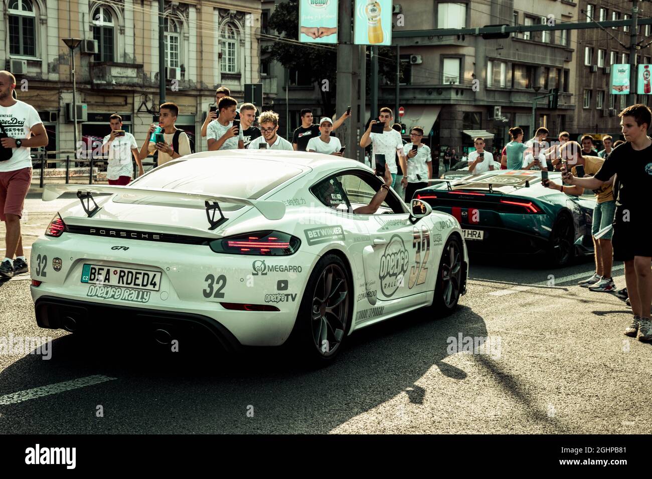 Crowd people cars on street hi-res stock photography and images - Alamy