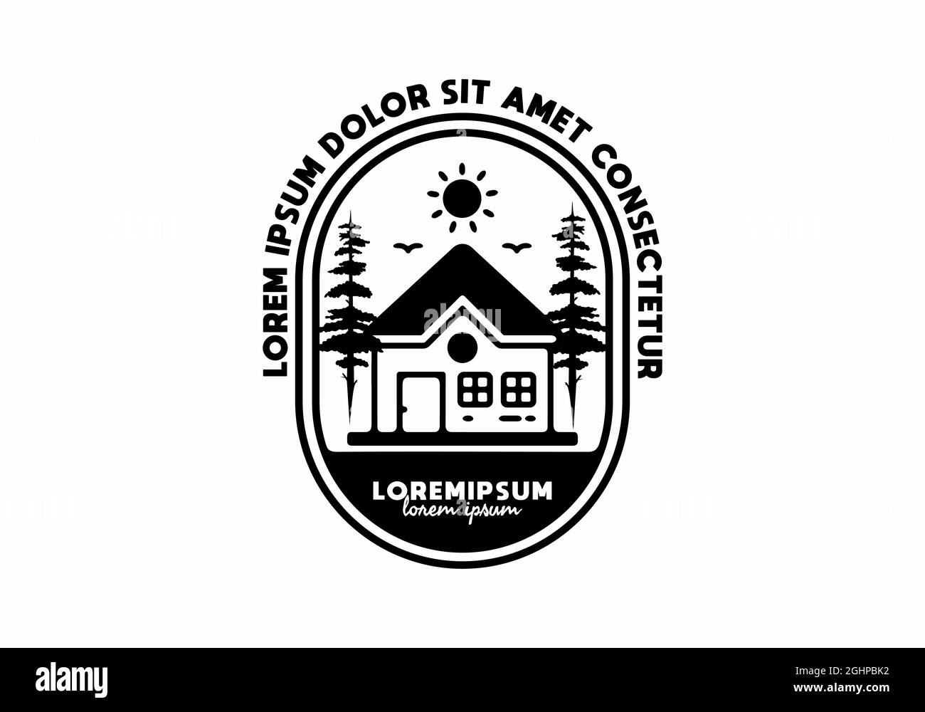 Oval house Stock Vector Images - Alamy