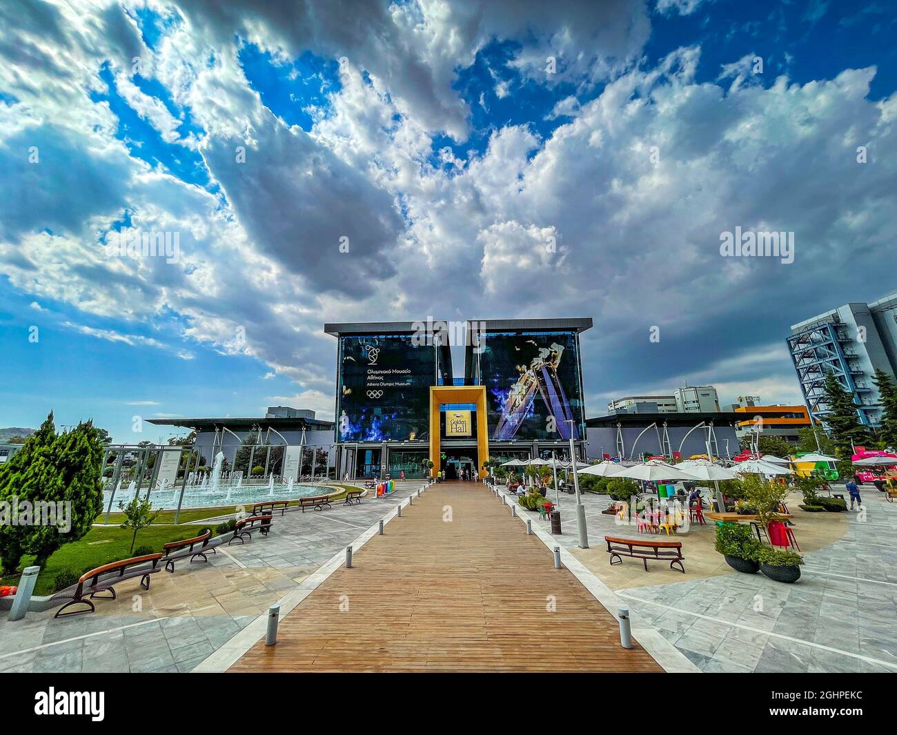 Exterior view of the famous Golden Hall shopping mall located in ...