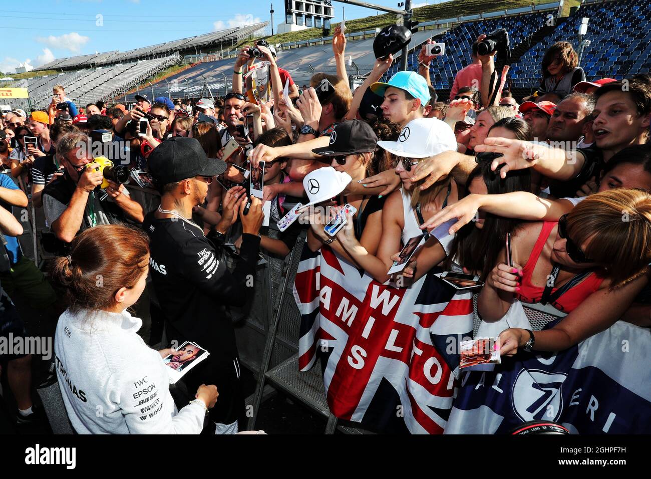 Mercedes amg f1 fans banner hi-res stock photography and images - Alamy