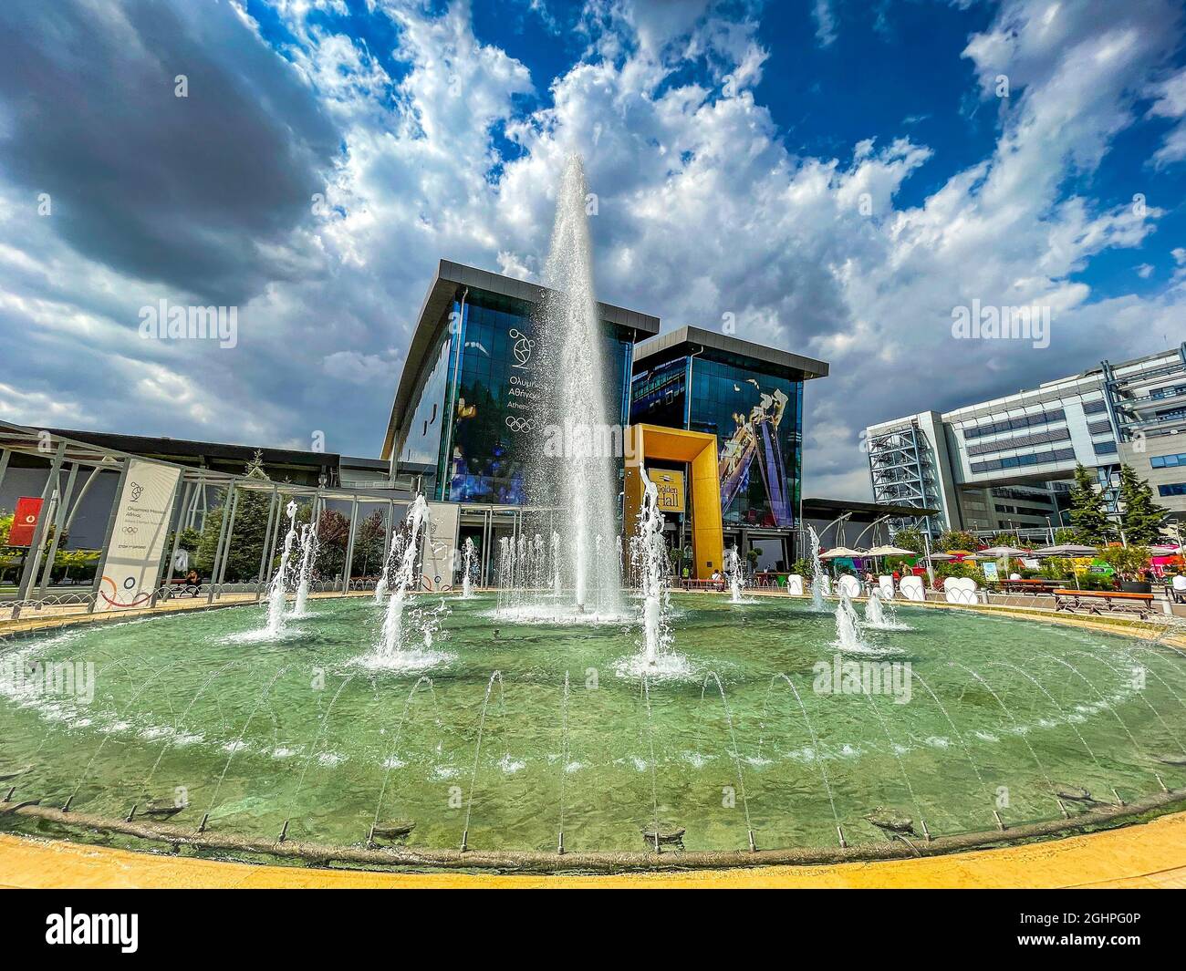 Exterior view of the famous Golden Hall shopping mall located in ...