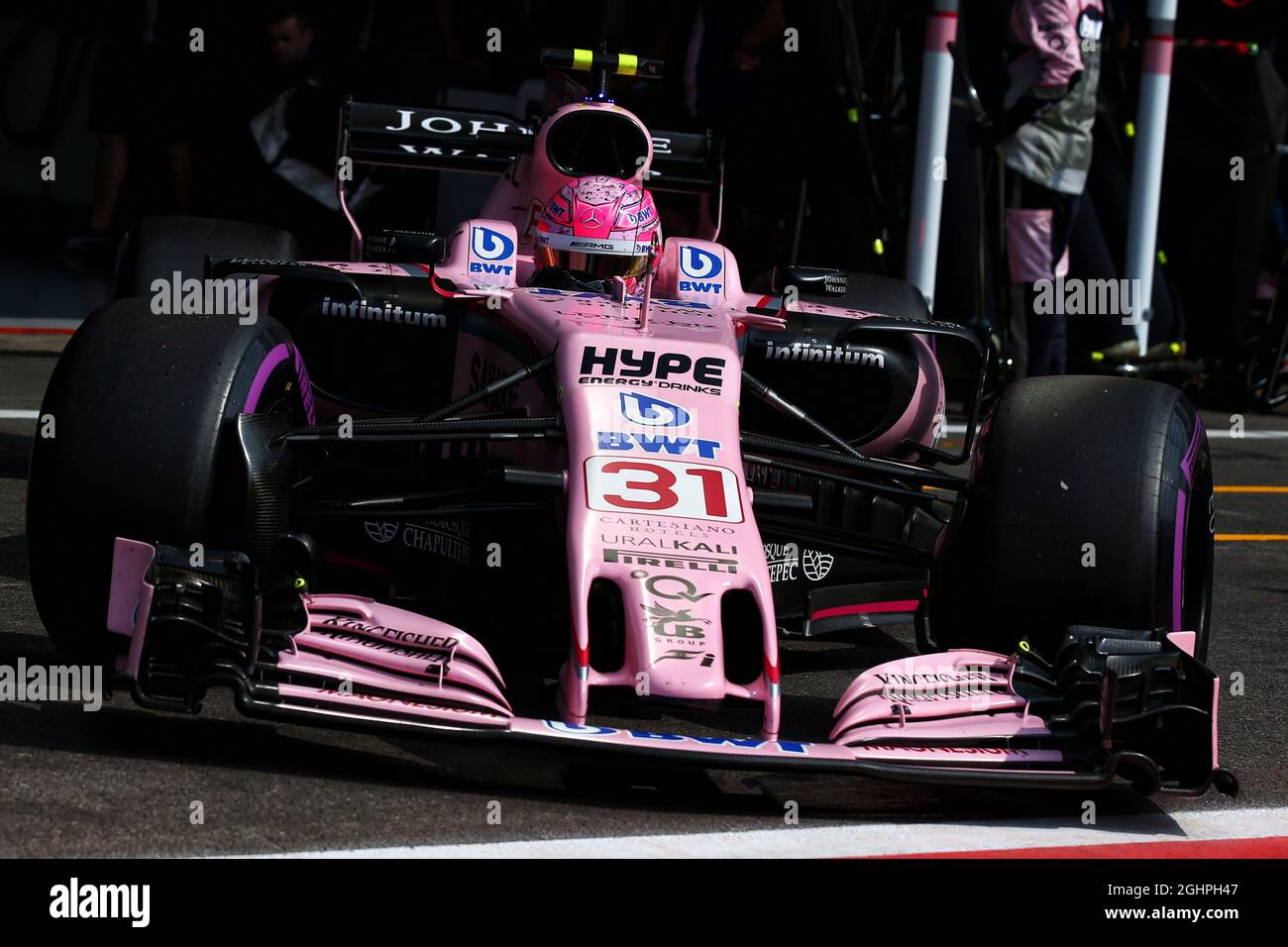 Esteban Ocon (FRA) Sahara Force India F1 VJM10. 26.08.2017. Formula 1 ...
