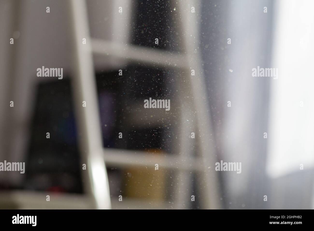 Dust in the room, in the sunlight from the window, in the Stock Photo ...