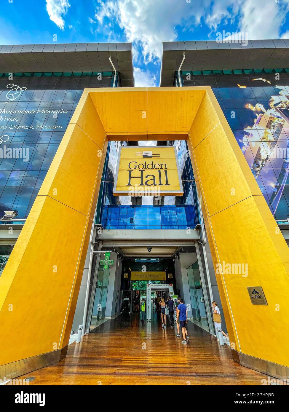 Exterior view of the famous Golden Hall shopping mall located in ...