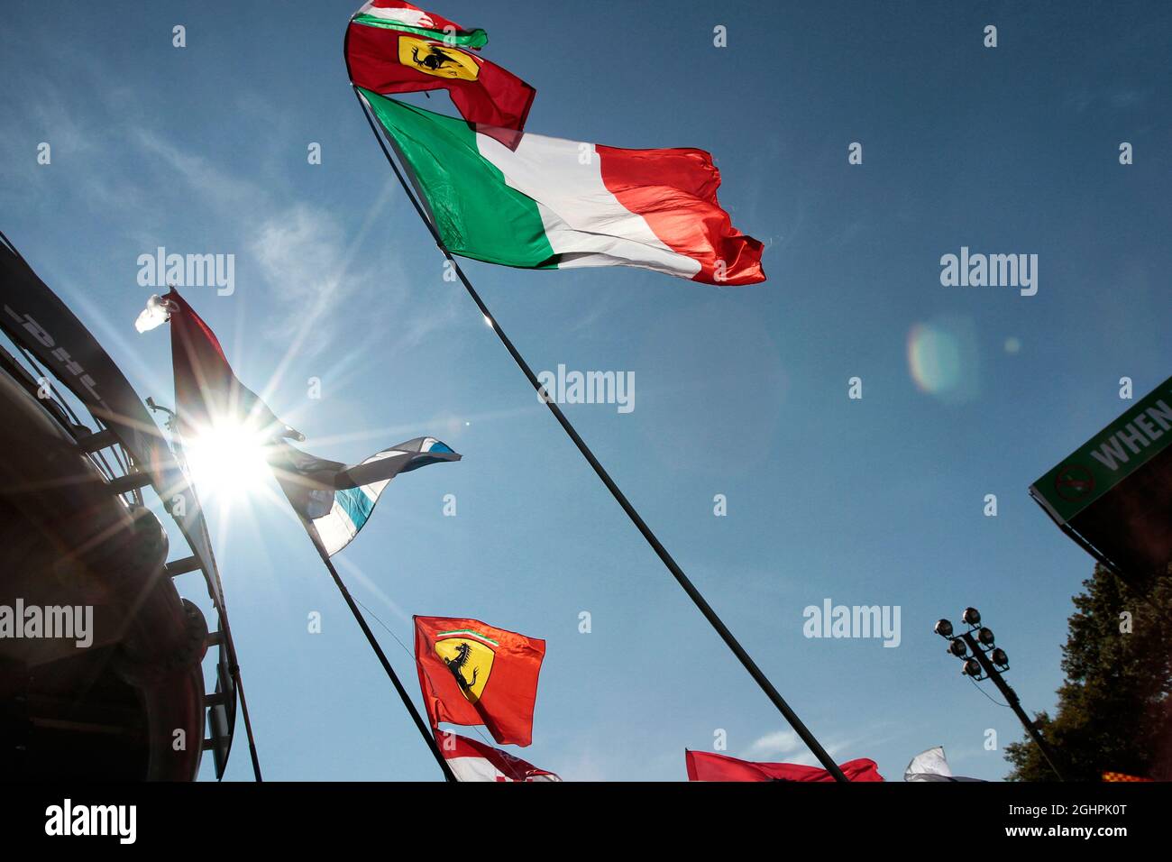 Flags at the podium. 03.09.2017. Formula 1 World Championship, Rd 13 ...