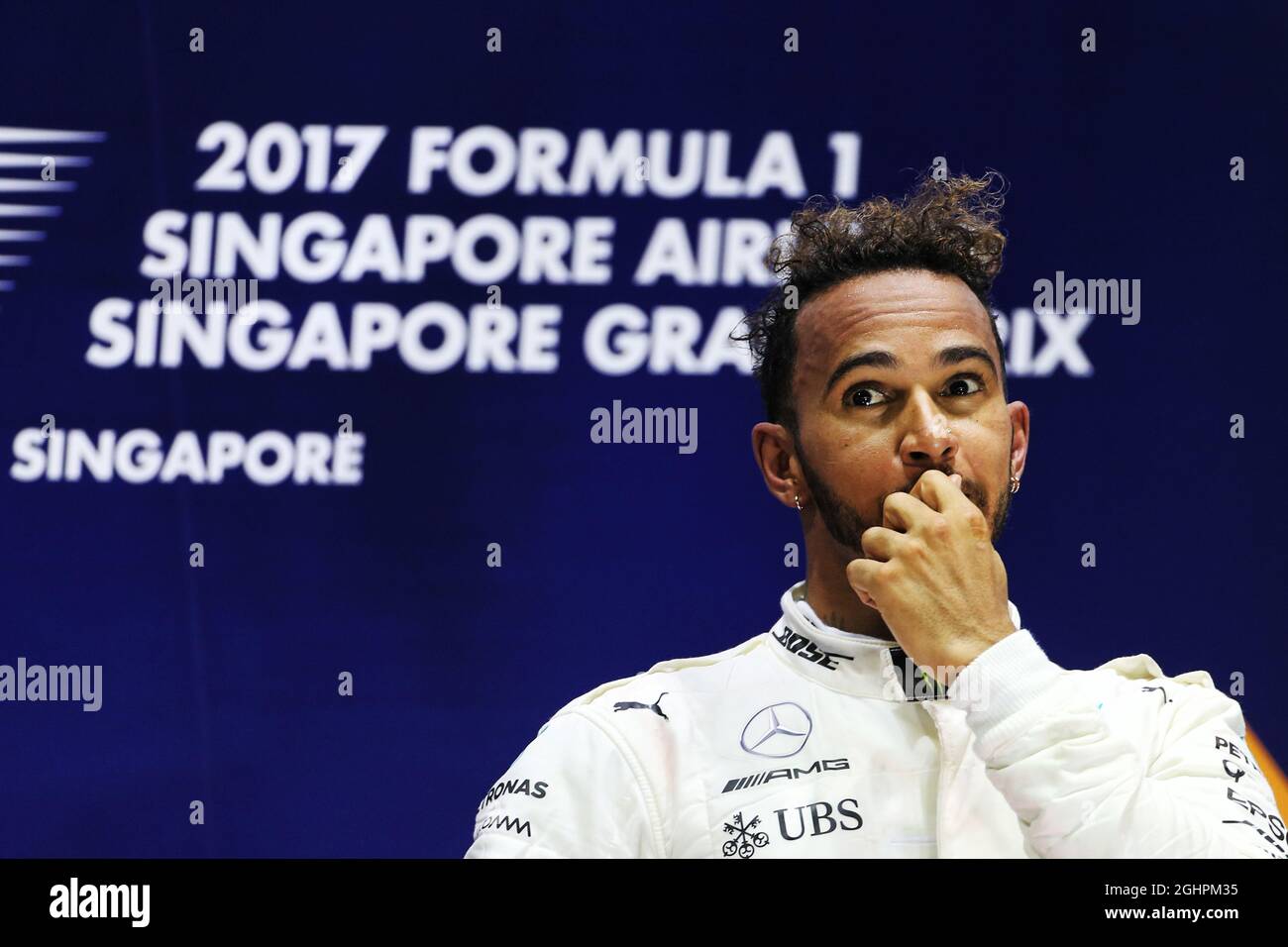 Race winner Lewis Hamilton (GBR) Mercedes AMG F1 celebrates on the ...