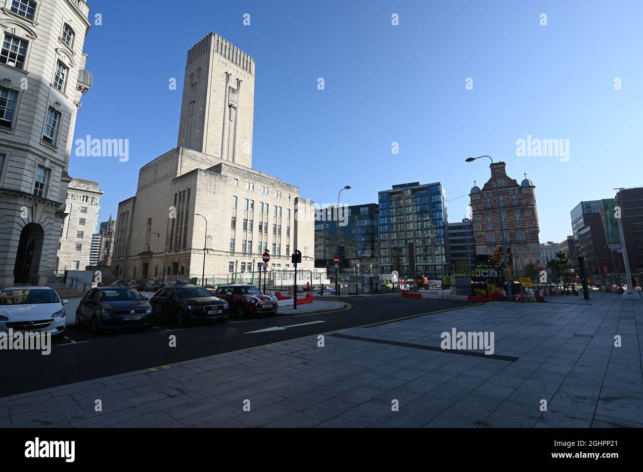 Mersey Tunnel Ventilation Tower and the Georges Dock Building from the ...