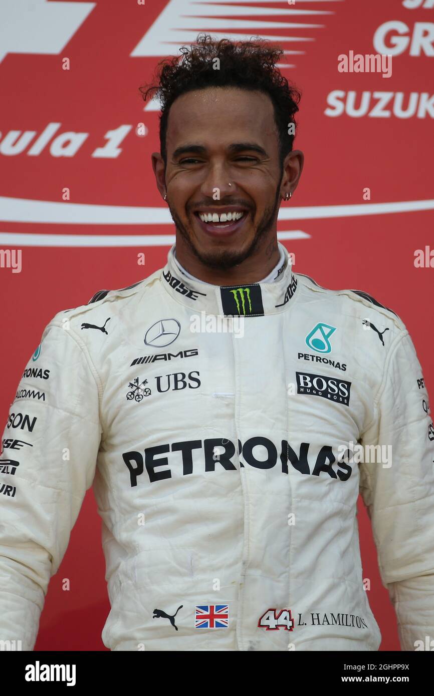 Race winner Lewis Hamilton (GBR) Mercedes AMG F1 celebrates on the ...