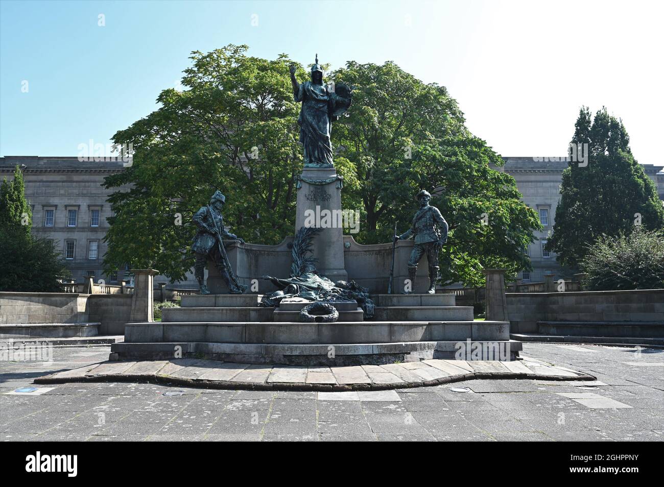 The Kings Liverpool Regiment memorial at St John's Gardens in Liverpool ...