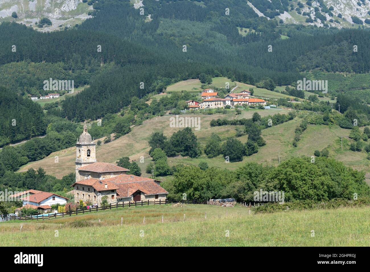 Uribarri neighborhood in Aramaio valley, Basque Country in Spain Stock ...