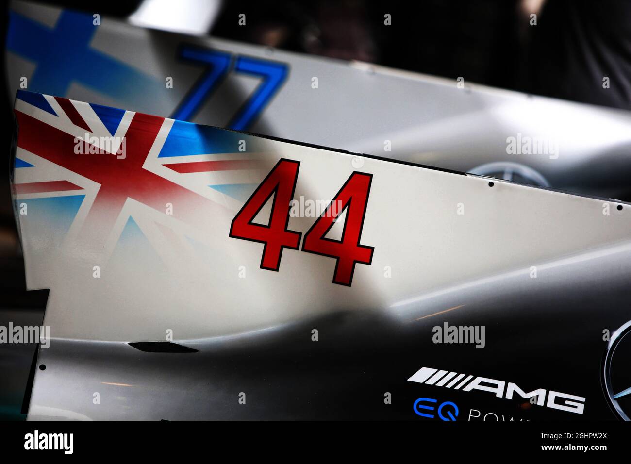 Mercedes AMG F1 W08 engine covers of Lewis Hamilton (GBR) Mercedes AMG ...