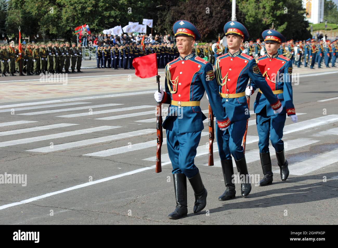 2021 Military Parade at Suvorov Square in Tiraspol for the 31st ...