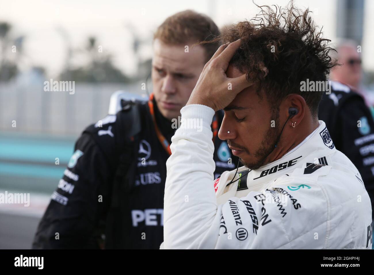 Lewis hamilton abu dhabi grid hi-res stock photography and images - Alamy