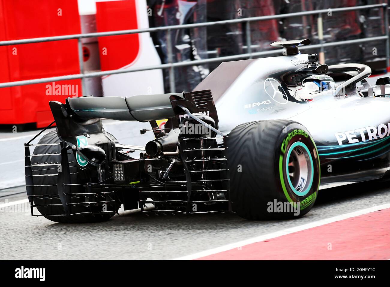 Valtteri Bottas (FIN) Mercedes AMG F1 W09 rear diffuser sensor ...