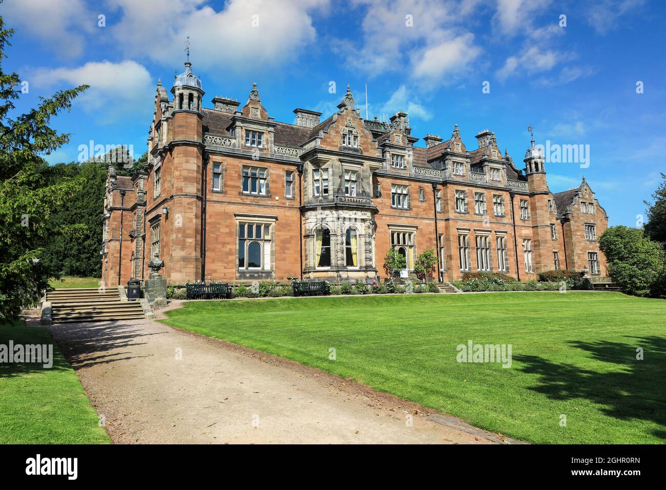 Keele Hall in the grounds of Keele University, Keele, Stoke-on-Trent ...