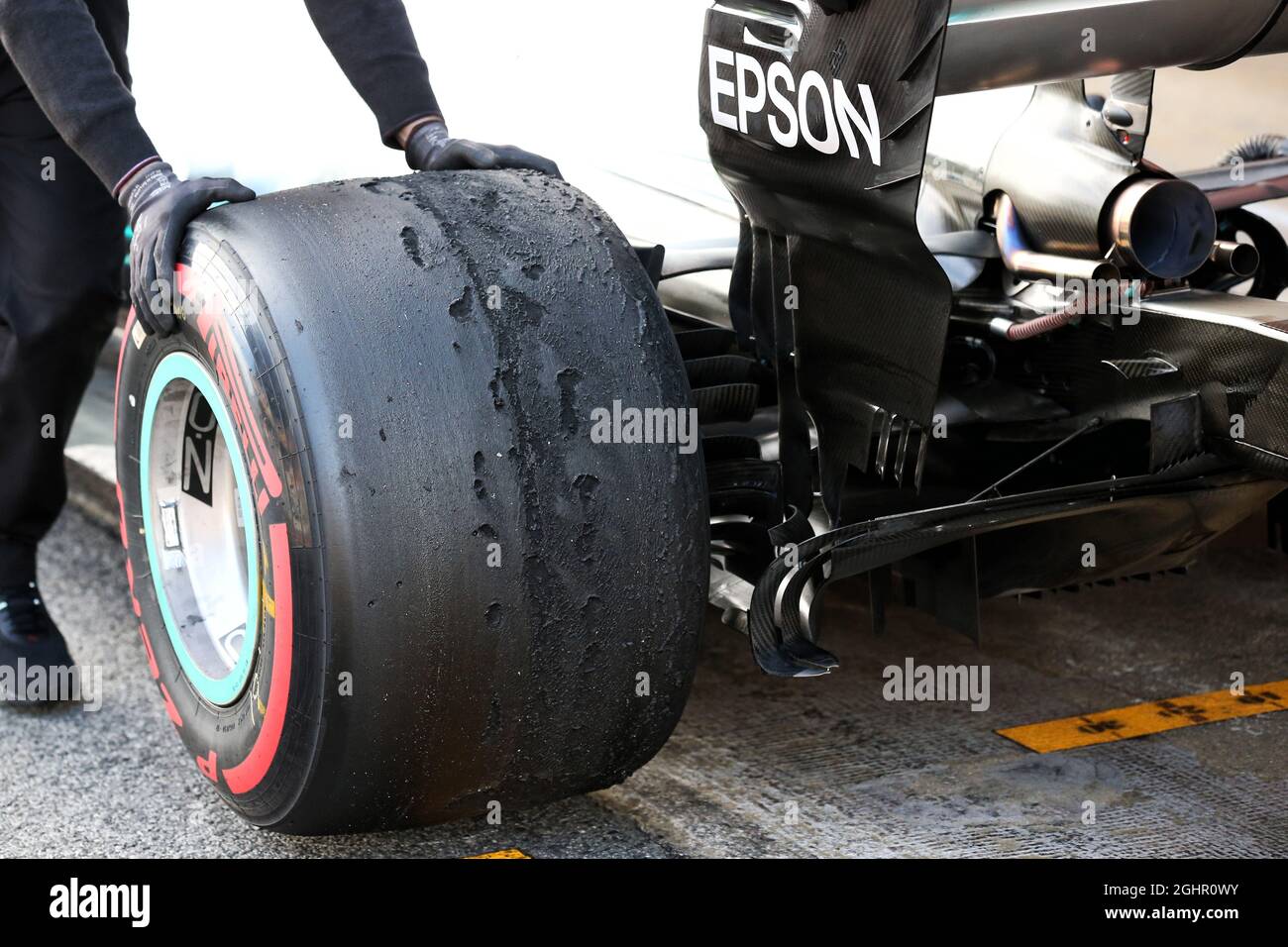 Mercedes AMG F1 W09 rear diffuser detail. 09.03.2018. Formula One ...