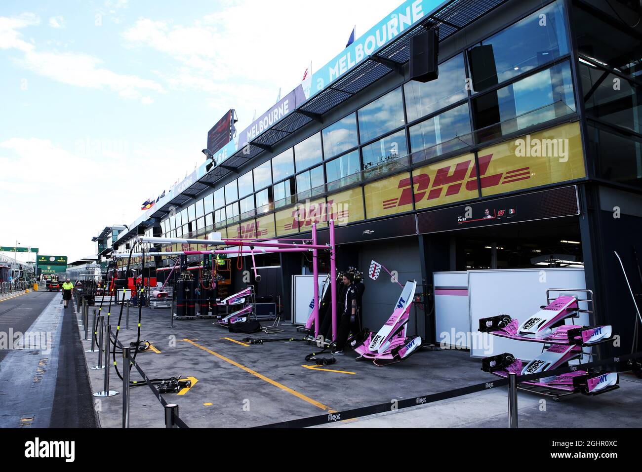 Sahara force india f1 team pit garages hi-res stock photography and ...