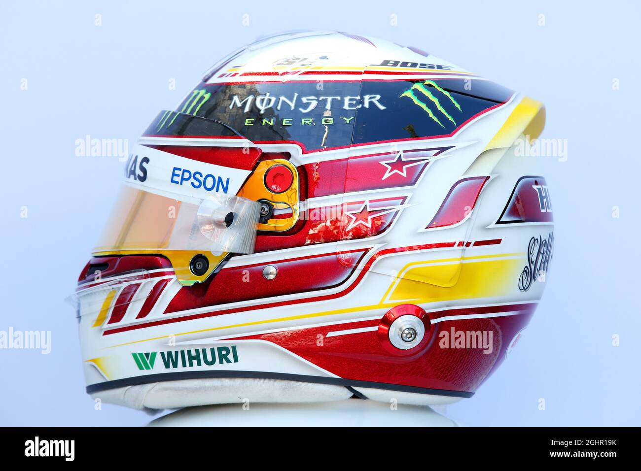 The helmet of Lewis Hamilton (GBR) Mercedes AMG F1. 23.03.2018. Formula ...