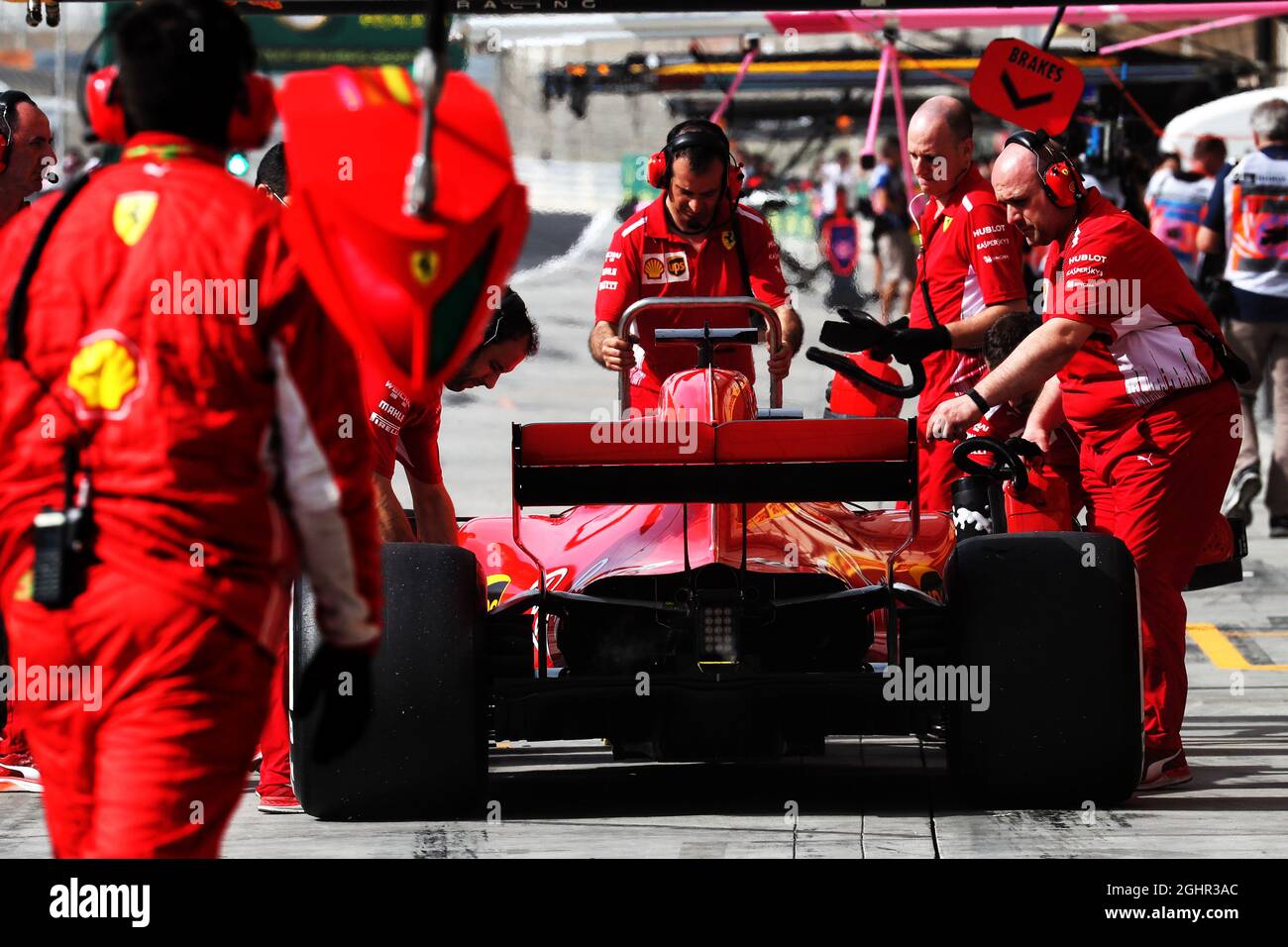 Ferrari sf71h in pits hi-res stock photography and images - Alamy