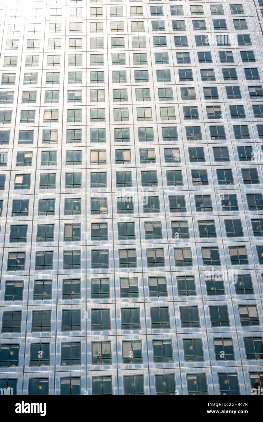 Facade of a high-rise building, detail with many windows, One Canada ...